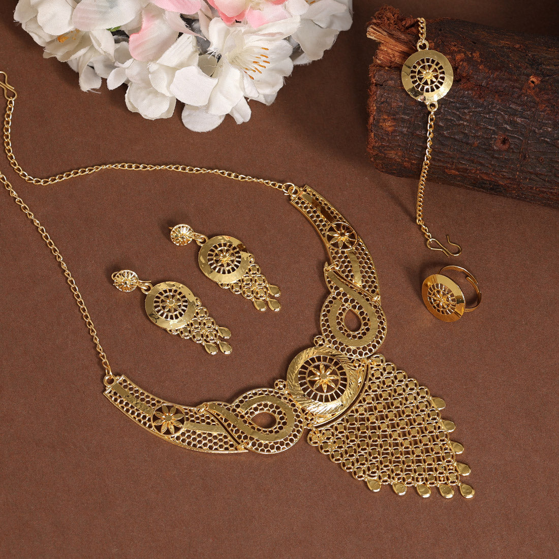 Gold Plated Necklace Set