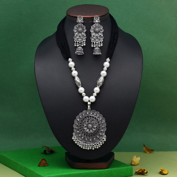 Wholesale Oxidized Necklaces | Silver Oxidised Jewellery Set