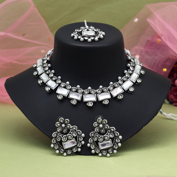 Wholesale Oxidized Necklaces | Silver Oxidised Jewellery Set
