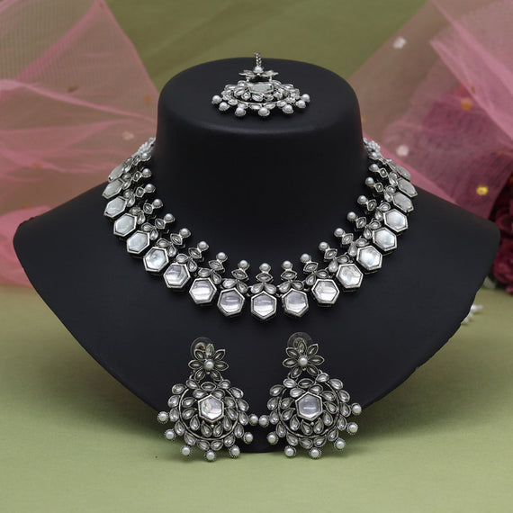 Wholesale Oxidized Necklaces | Silver Oxidised Jewellery Set