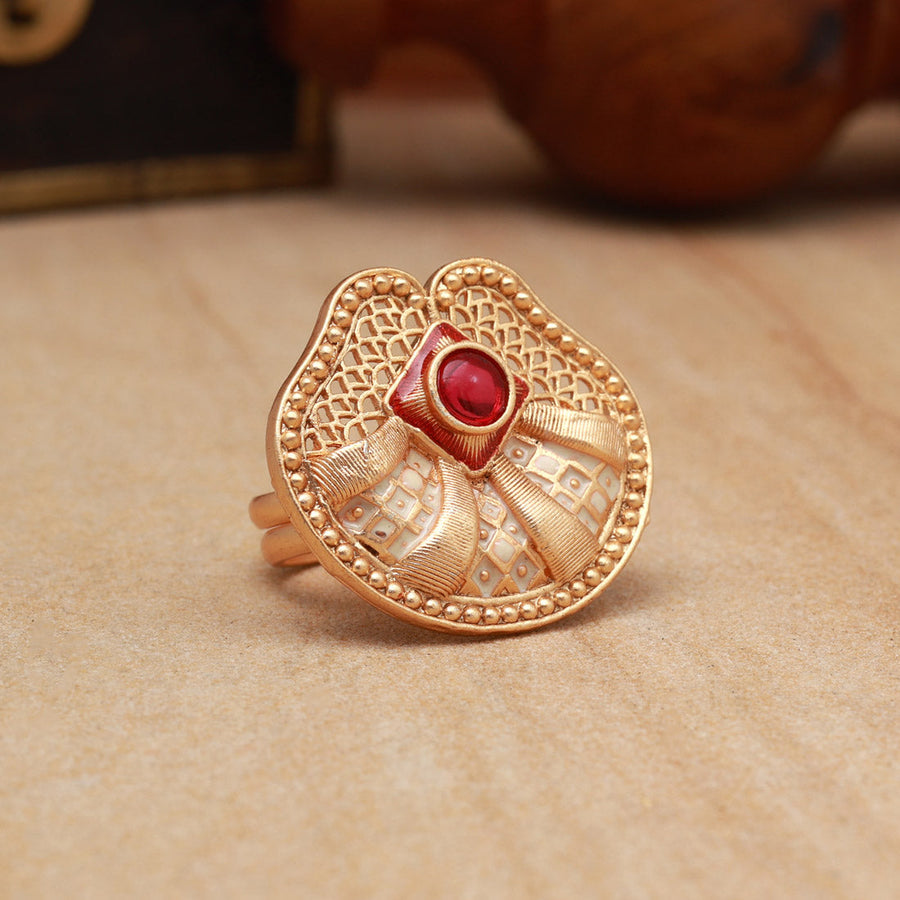 Rani Color Copper Finger Ring (CPR179RNI)