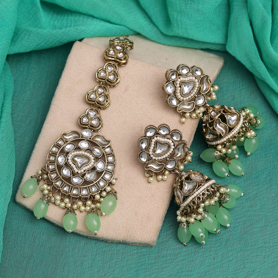 Pista green earrings store