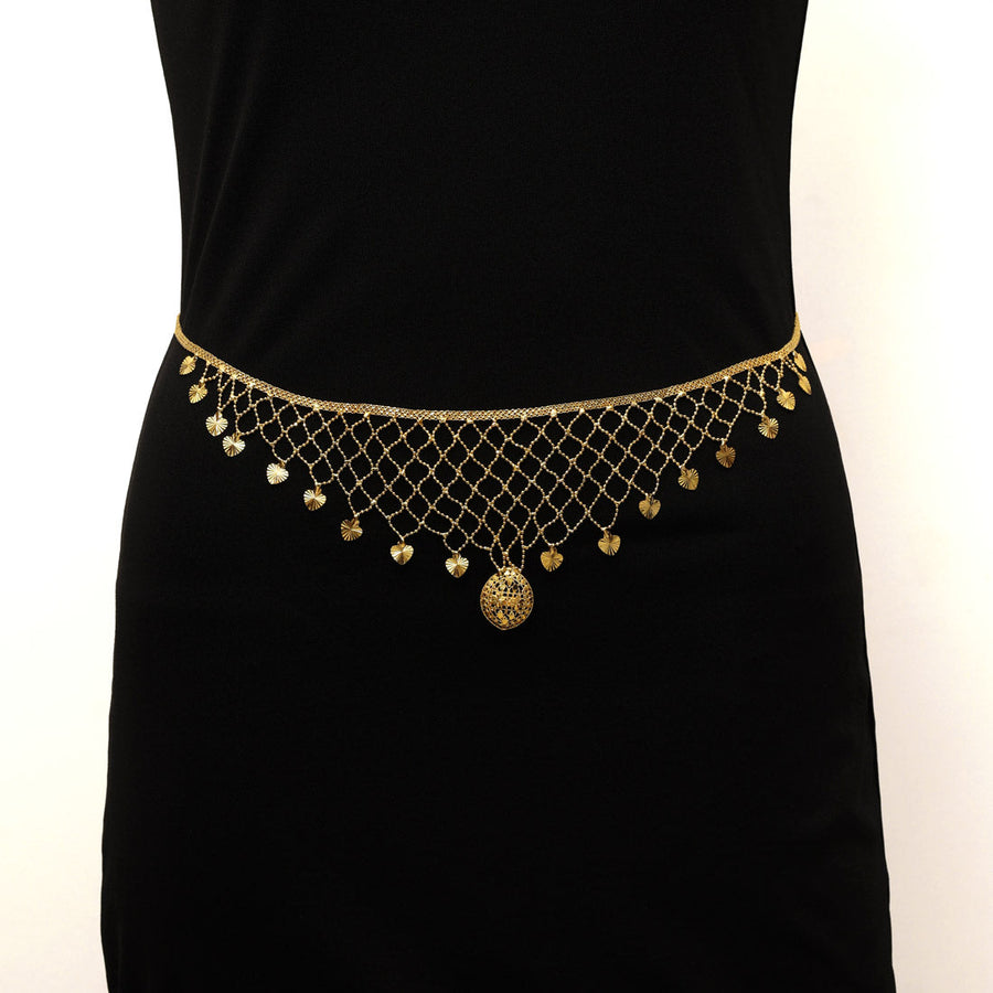 Gold Plated Kamarband Waist Belt For Women Girls KMBND468GLD